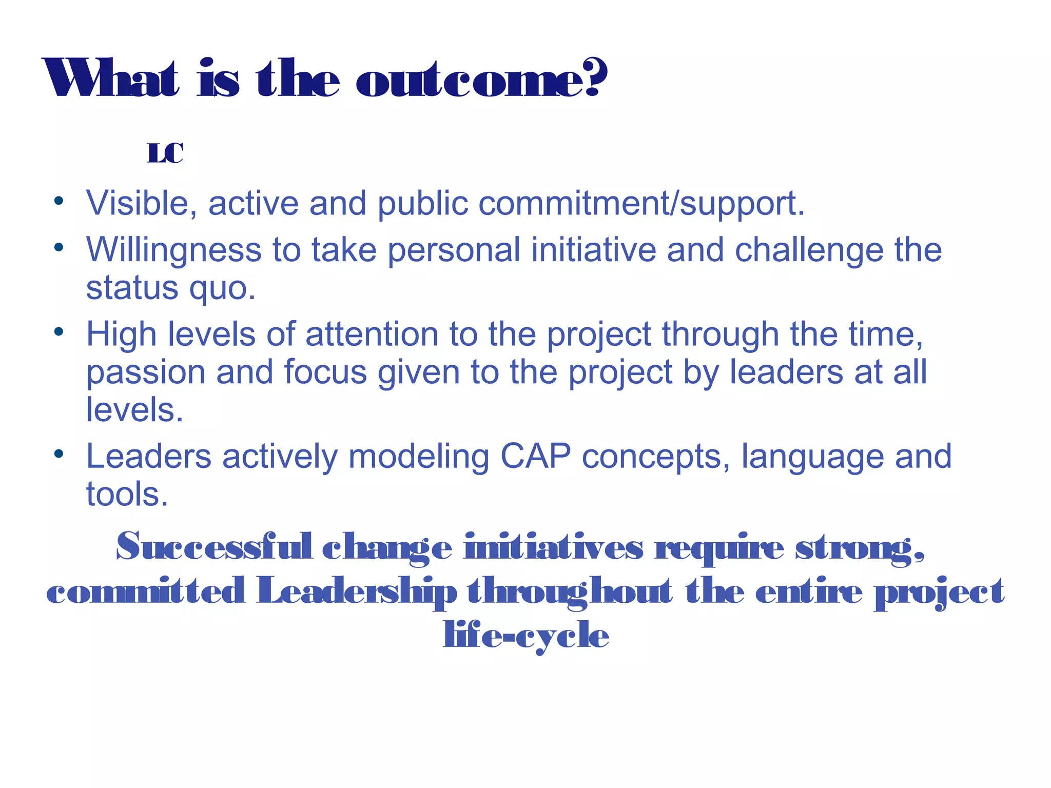 GE CHANGE MANAGEMENT(CAP) | PPT