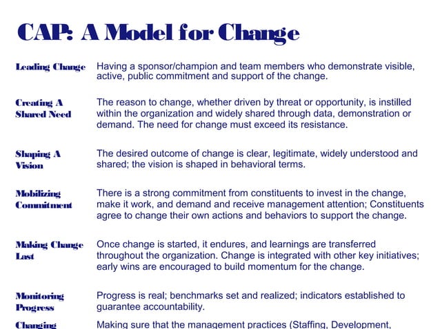 GE CHANGE MANAGEMENT(CAP) | PPT | Business Administration | Business