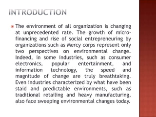 The changing environment of organizations | PPTX