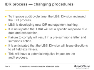 The changing IRS controversy landscape | PPT