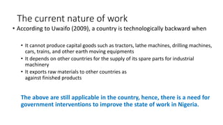 The changing nature of work in nigeria | PPTX