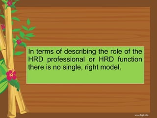 The changing role of the human resource (hr) professional | PPT