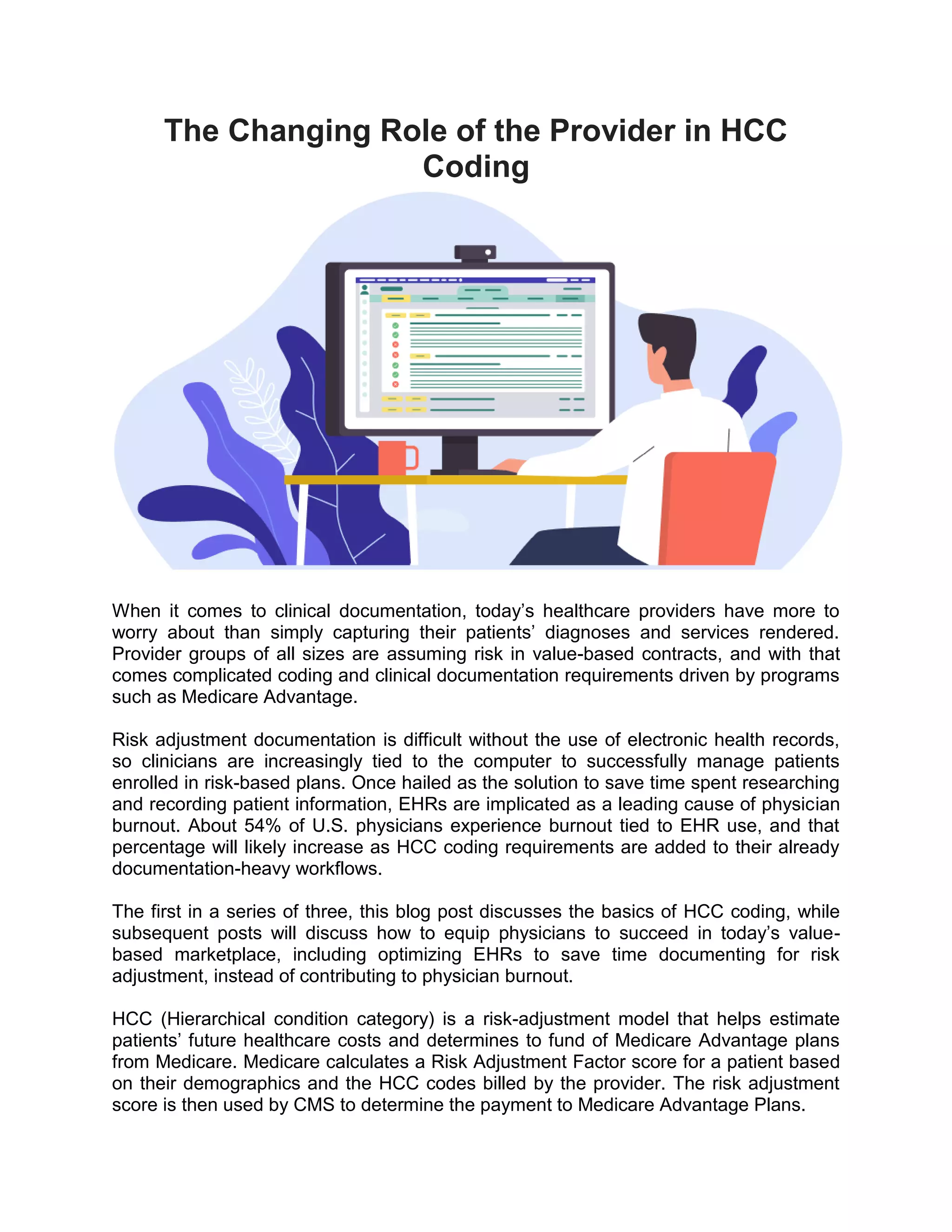 The Changing Role of the Provider in HCC Coding | PDF