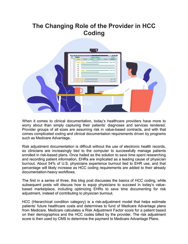 The Changing Role of the Provider in HCC Coding | PDF
