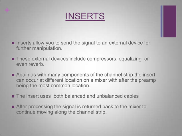 The channel strip presentation | PPT