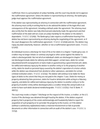 The chapter 7 discharge | PDF