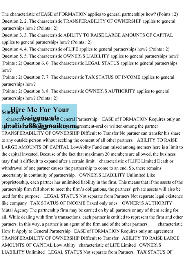The characteristic of EASE of FORMATION applies to general partnersh.pdf