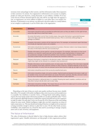 The Characteristics of Valuable Information | PDF