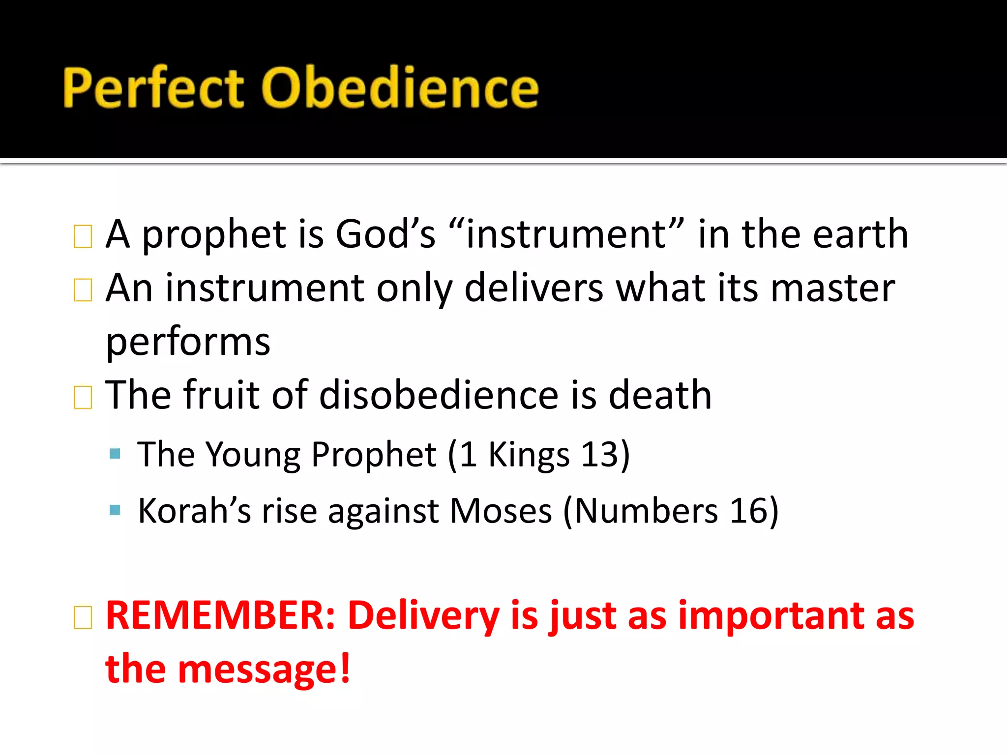 The Character of a TRUE Prophet | PPTX