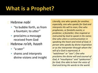 The Character of a TRUE Prophet | PPTX