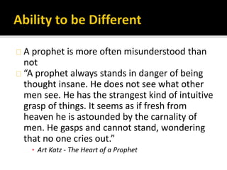 The Character of a TRUE Prophet | PPTX