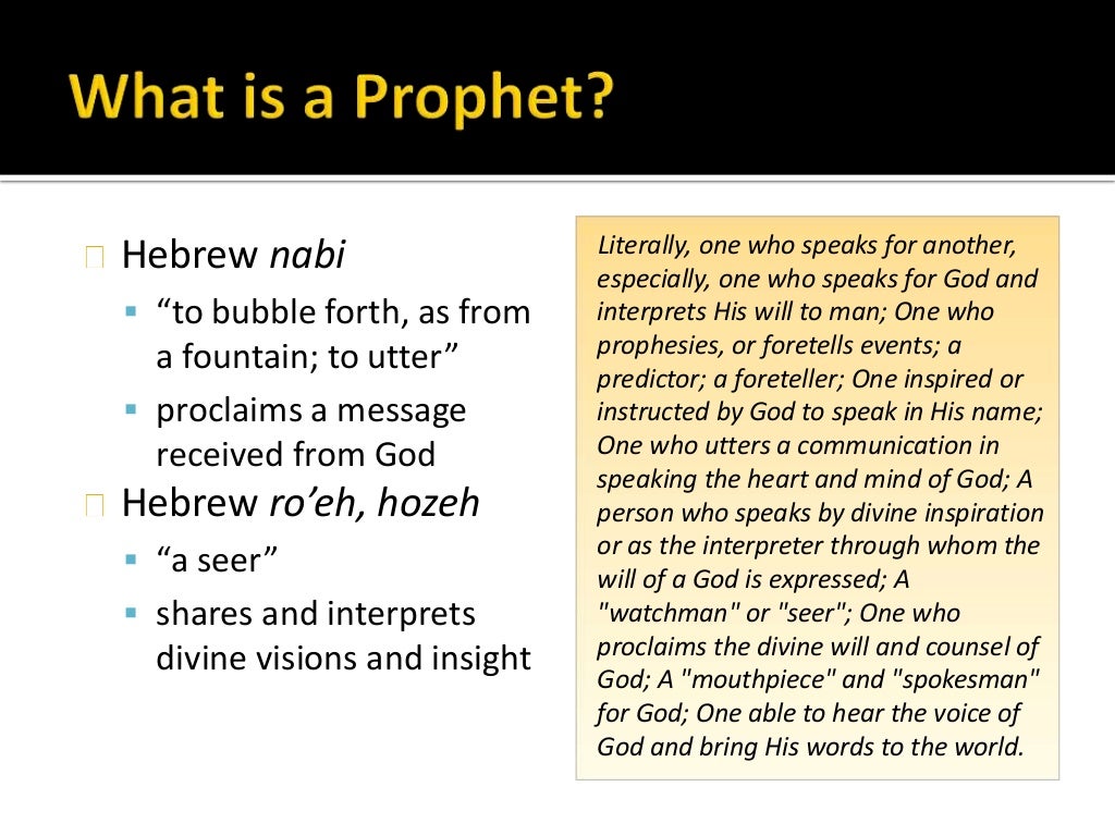 The Character of a TRUE Prophet