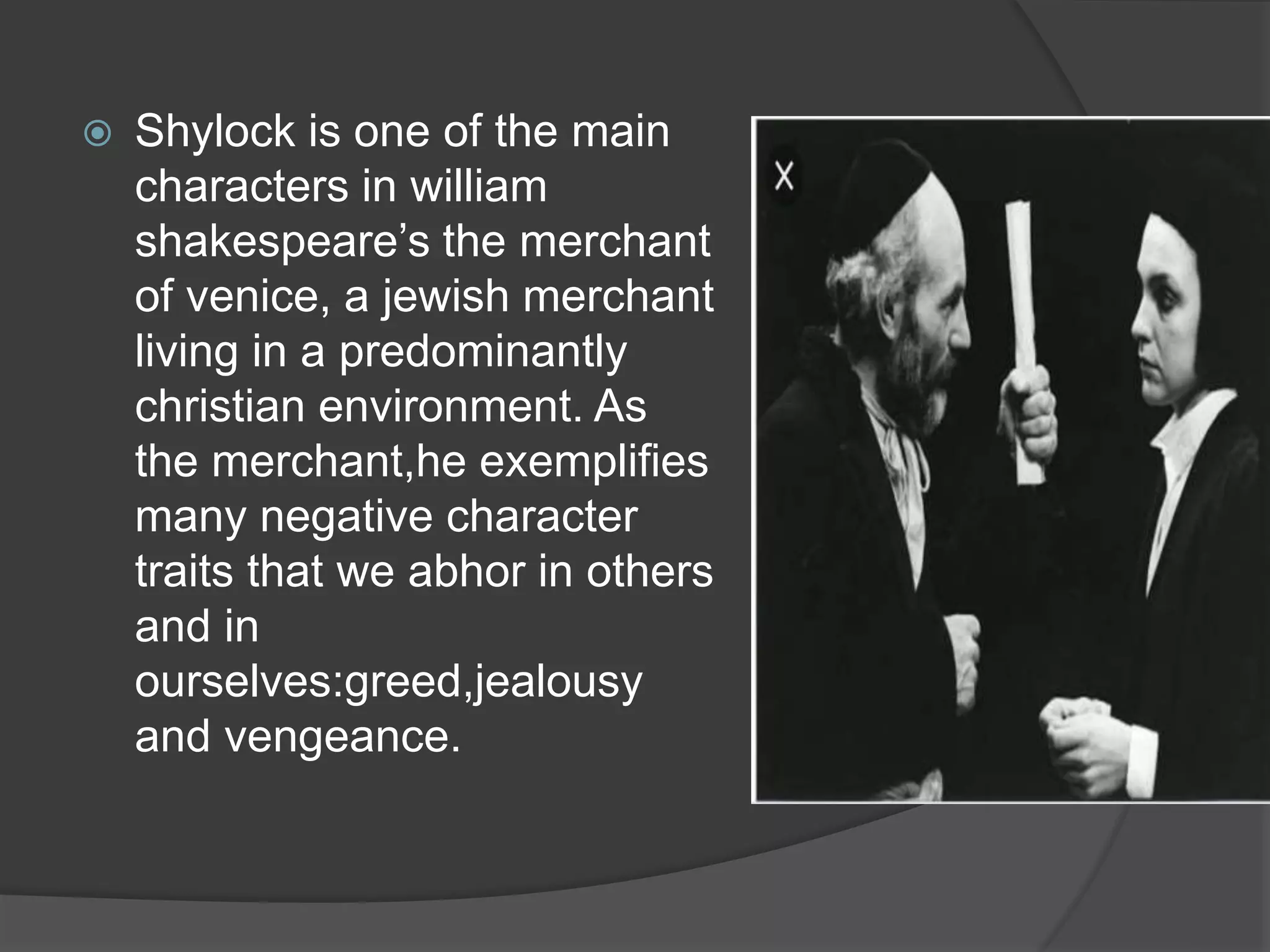 The character sketch of shylock | PPTX