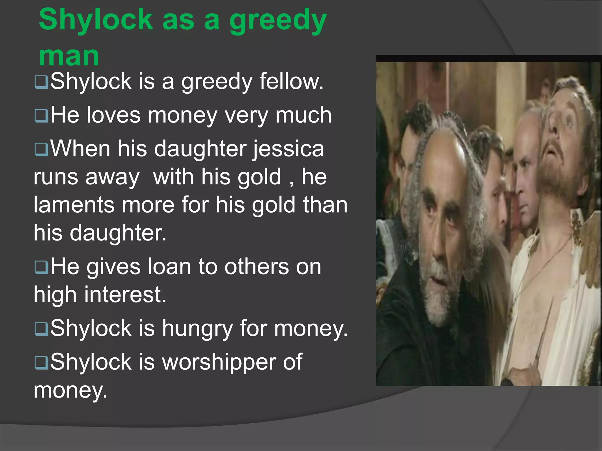 The character sketch of shylock | PPTX