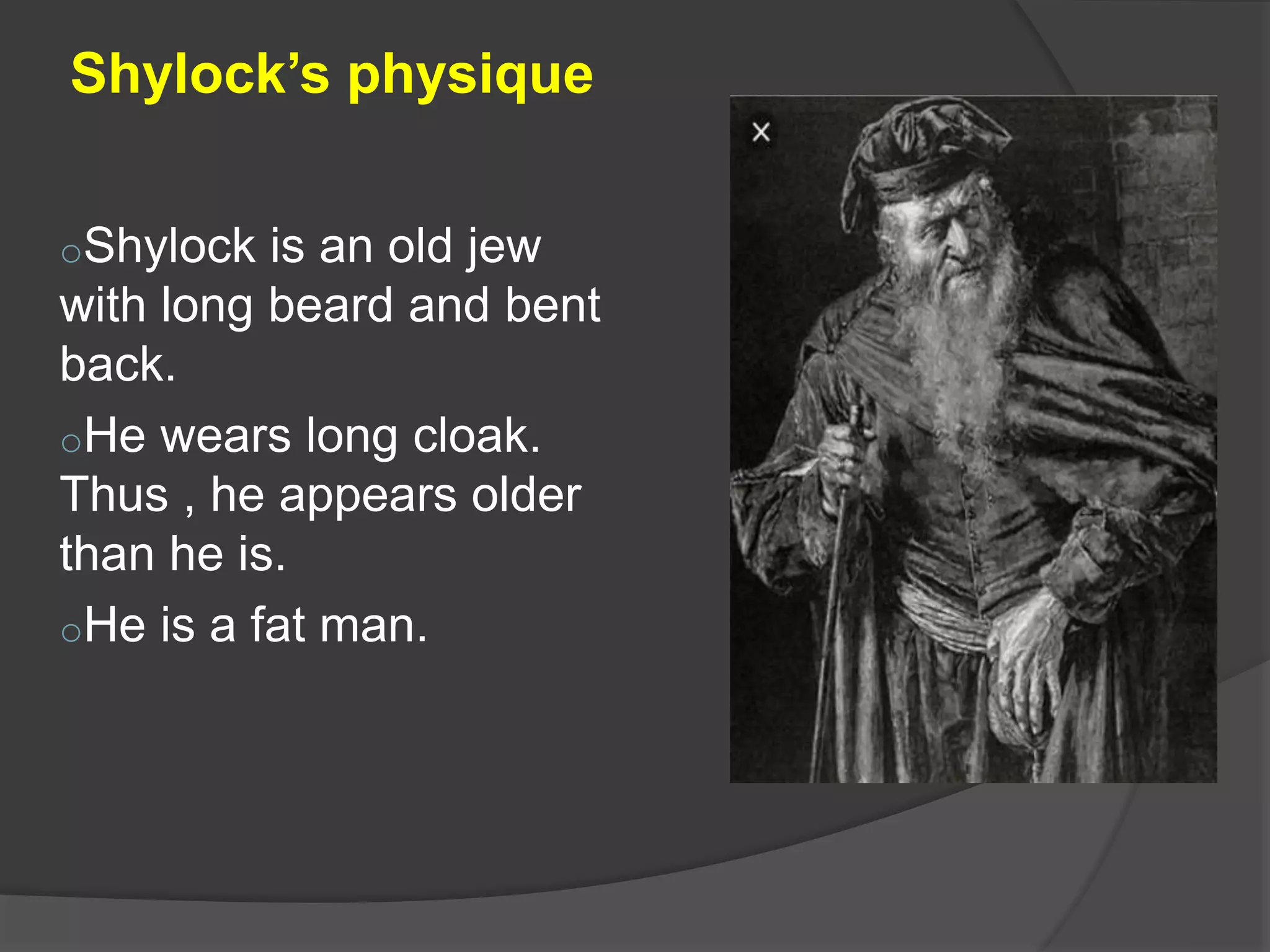 The character sketch of shylock | PPTX