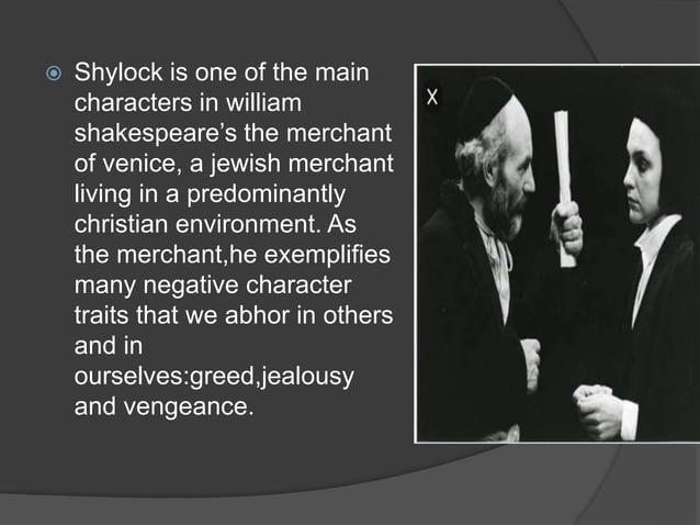 The character sketch of shylock | PPTX