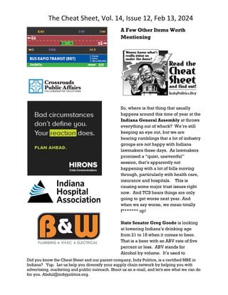 Here's Your Complimentary Cheat Sheet for 2-13-2024. | PDF