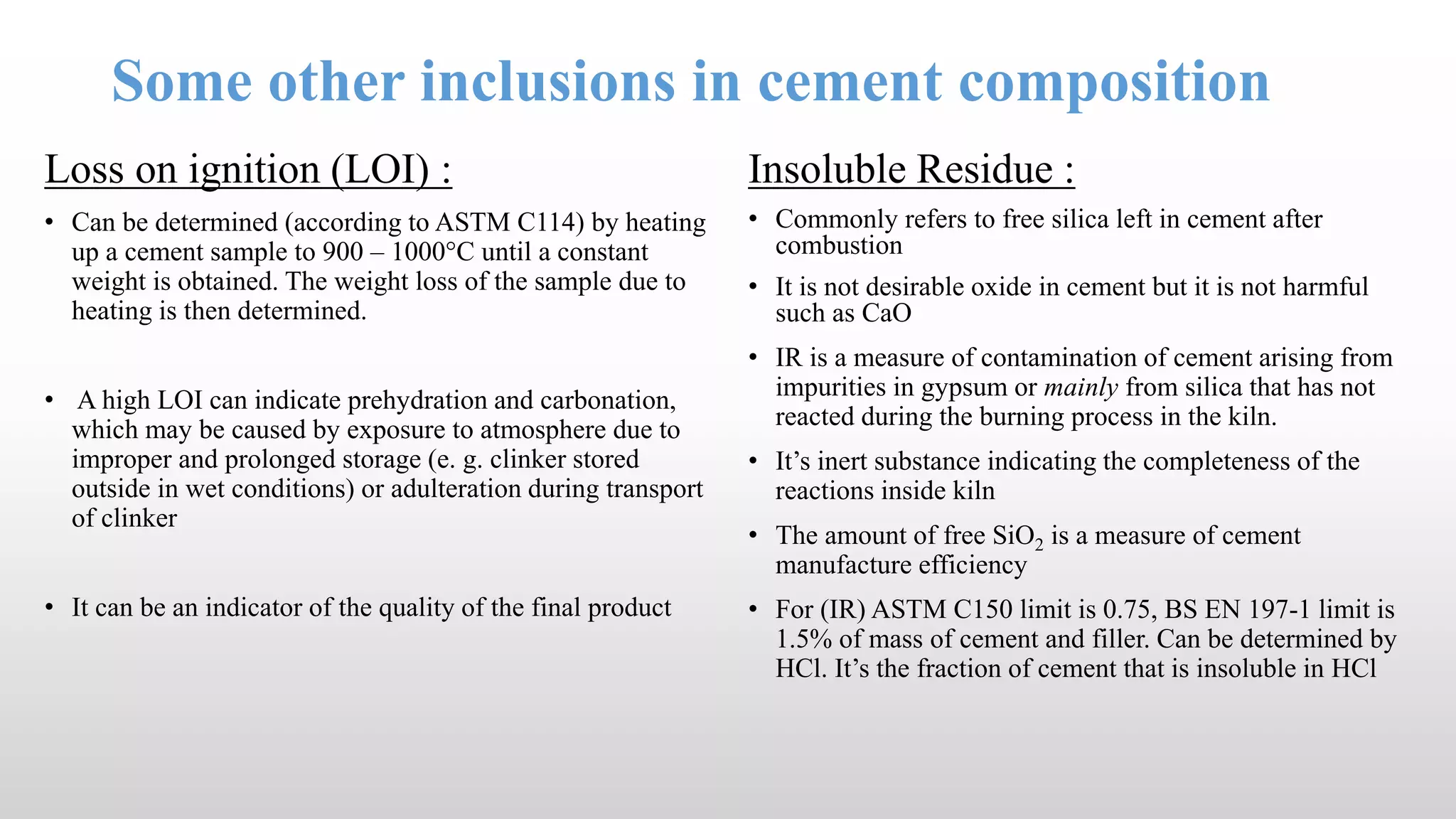 The chemical composition of cement | PDF