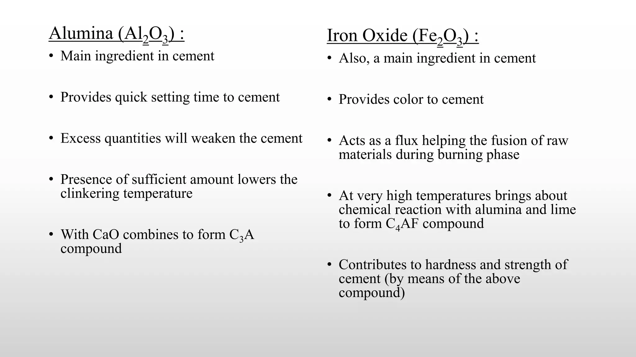 The chemical composition of cement | PDF