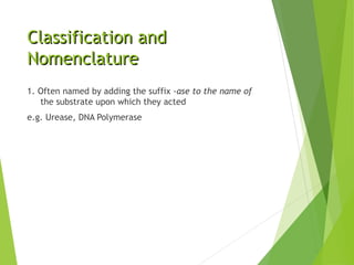 Ppt Enzyme Nomenclature Classification Powerpoint