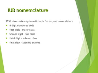 The chemical nature of enzymes, naming and classification of enzymes.ppt