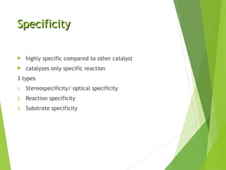 The chemical nature of enzymes, naming and classification of enzymes.ppt