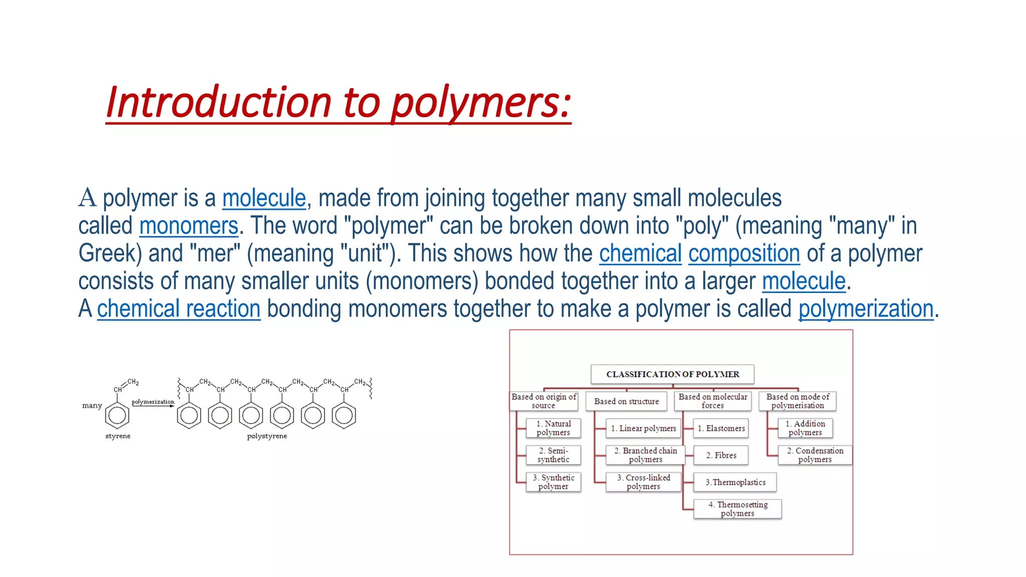 Polymers, Polymer shoes Idm14 | PPTX