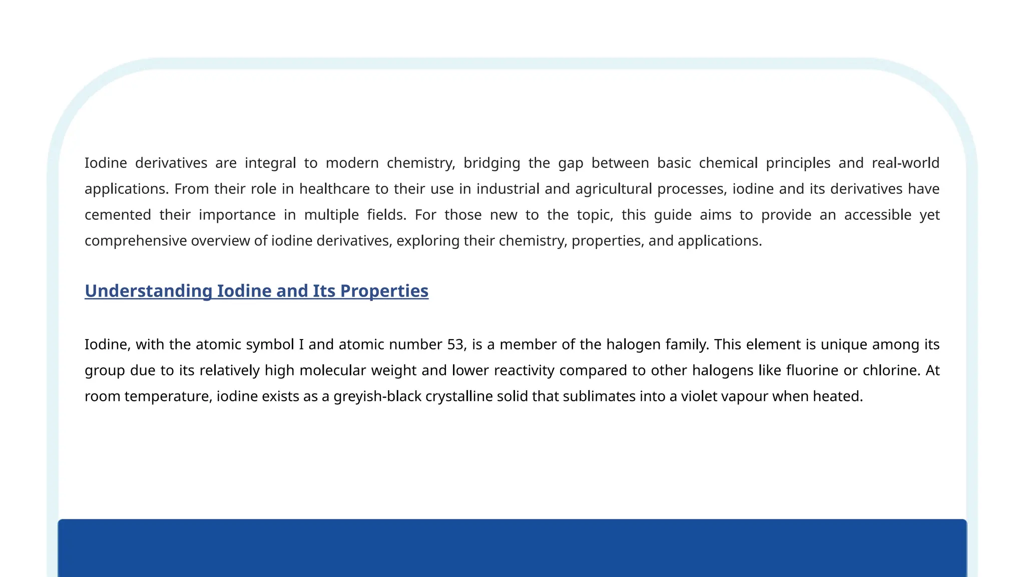 The Role of Iodine Derivatives in Modern Chemistry | PPTX