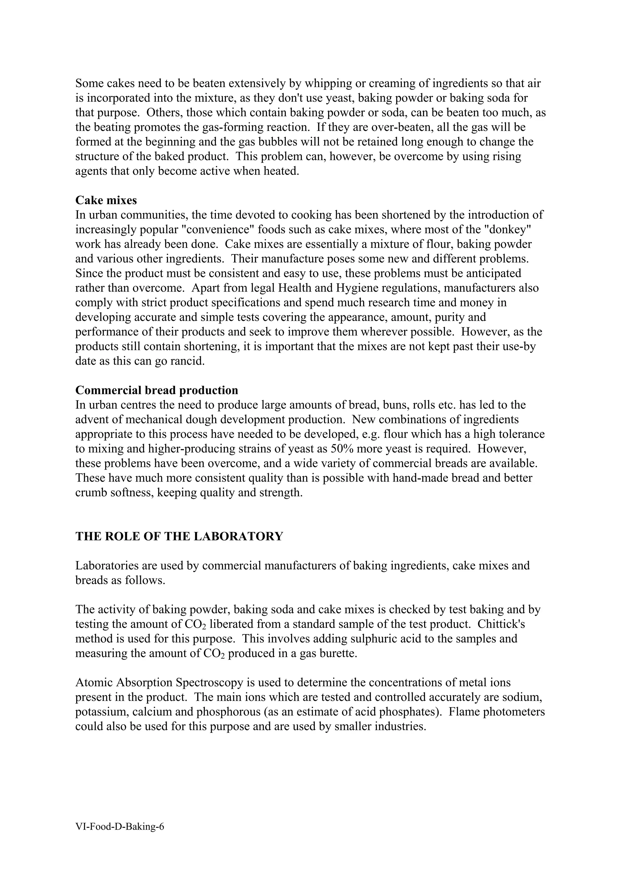 The chemistry of baking | PDF