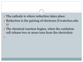 The chemistry of batteries | PPTX