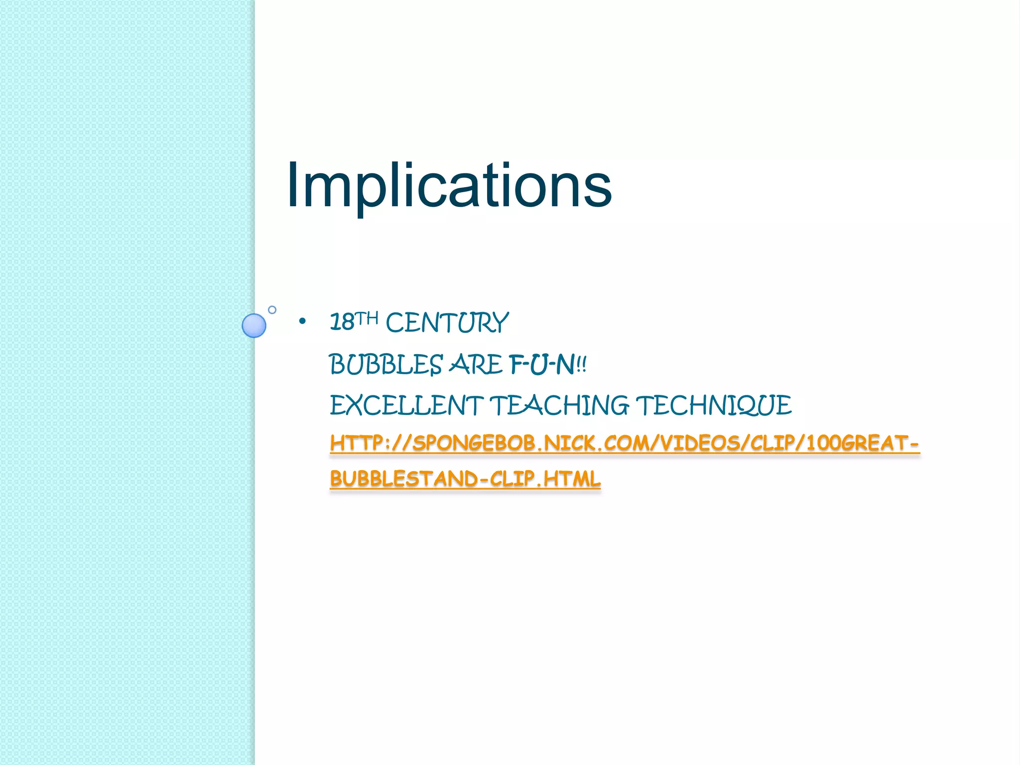 The Chemistry Of Bubbles | PPTX
