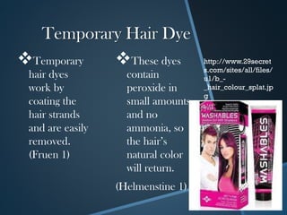 The chemistry of hair dye presentation | PPTX