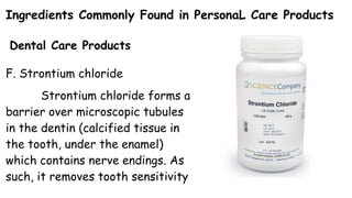 The chemistry of personal care products | PPTX