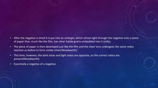 The chemistry of photography | PPTX