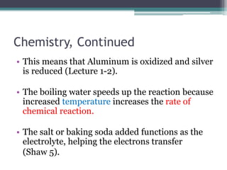 The chemistry of silver tarnish and its removal | PPTX