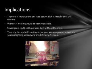 The Chemistry of Thermite | PPTX