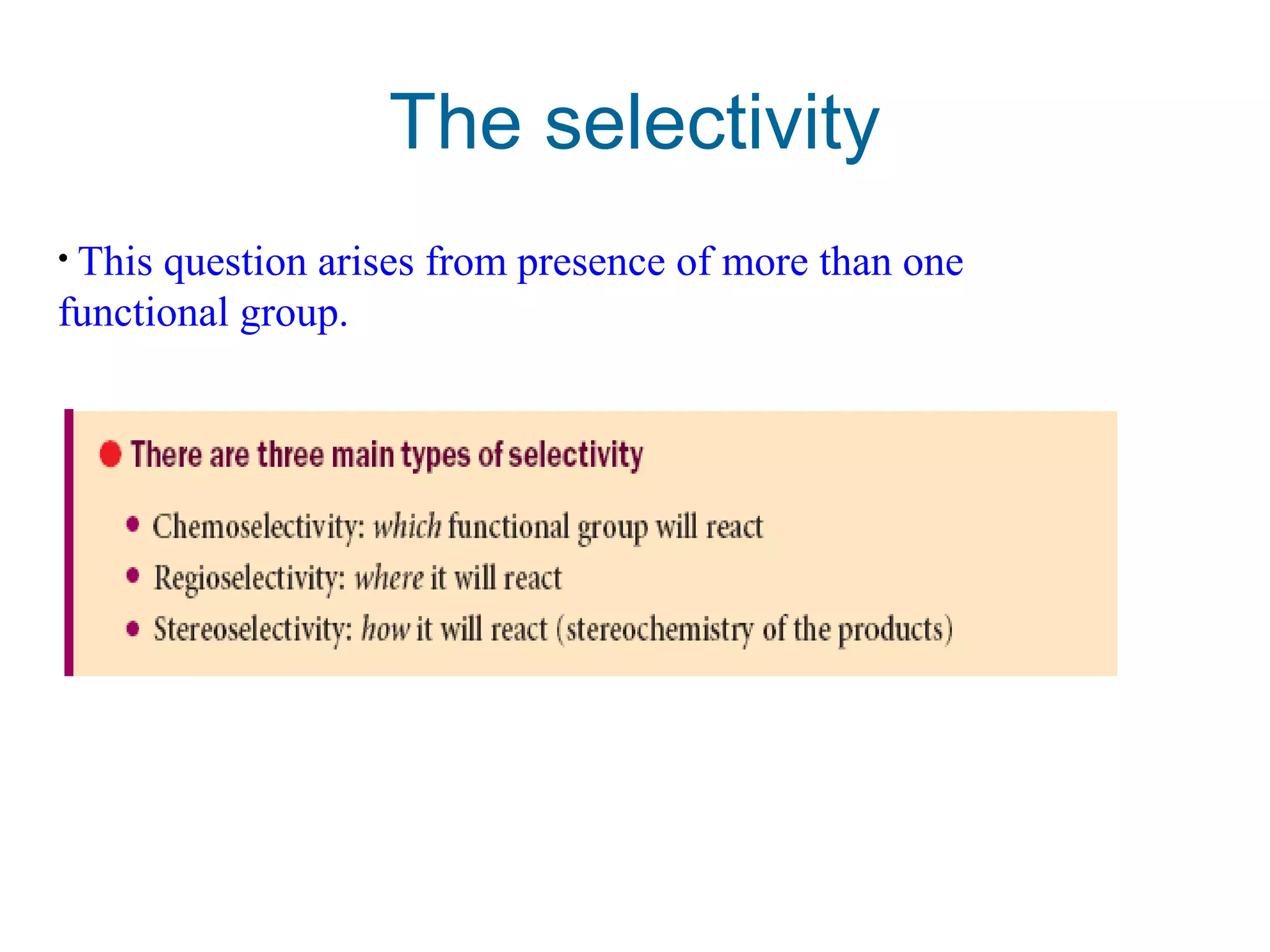 The chemoselectivity | PPT