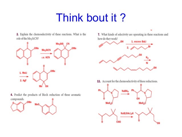 The chemoselectivity