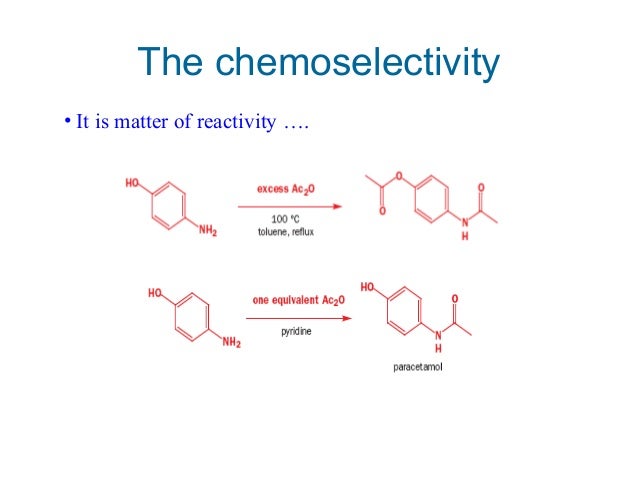 The chemoselectivity
