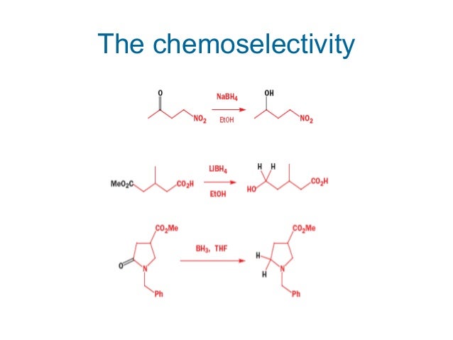 The chemoselectivity