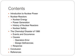 The Chernobyl Disaster | PPTX