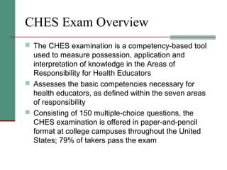 CHES Exam | PPT