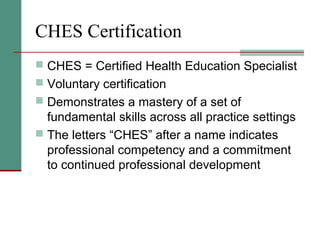 CHES Exam | PPT