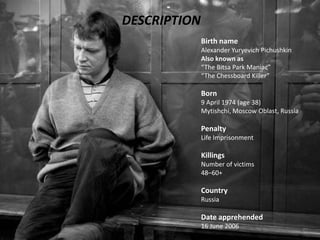 The Chessboard Killer info | PPT