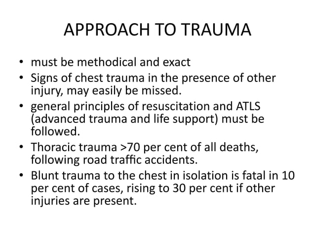 The chest trauma | PPTX