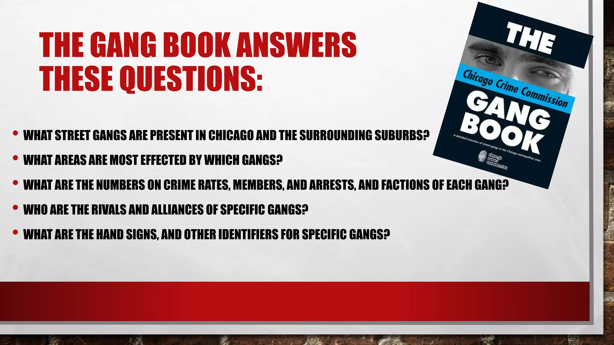 The chicago crime commision gang book | PPTX
