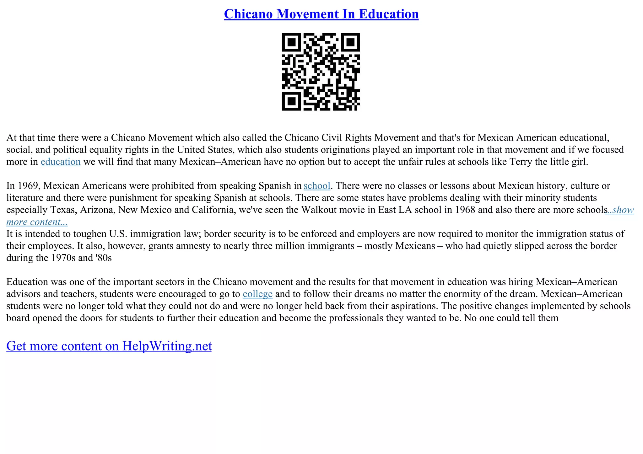 The Chicano Civil Rights Movement | PDF