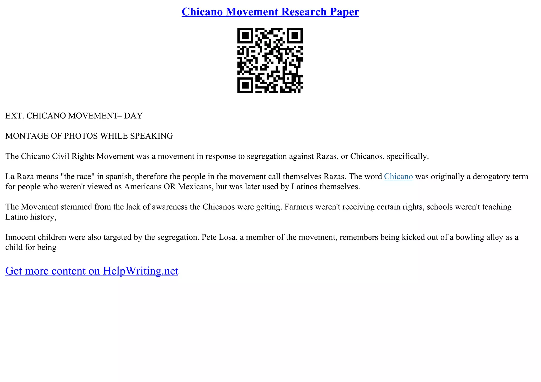 The Chicano Civil Rights Movement | PDF