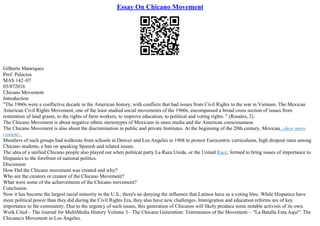 The Chicano Civil Rights Movement | PDF