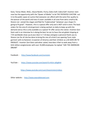 The chicton dress inc | DOCX